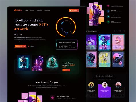 Nft Landing Page Website Design On Behance