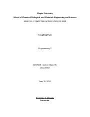 Visualizing Data Analysis Using MATLAB For Programming Course Hero