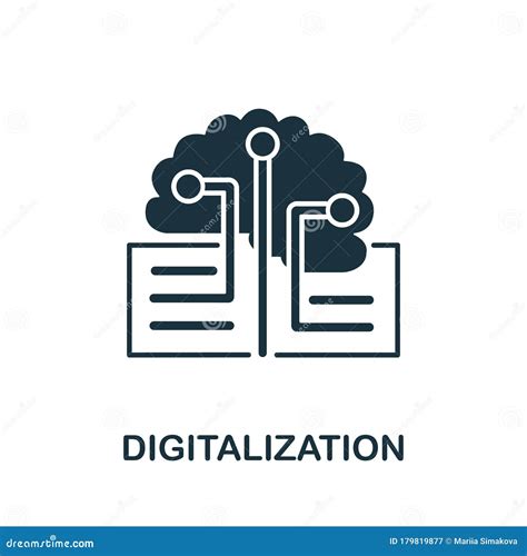 Digitalization Icon Simple Line Element Digitalization Symbol For Templates Web Design And