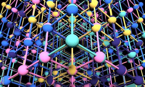 Crystal Lattice Of Conditional Molecules And Their Bonds On A Dark