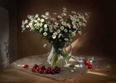 Обои Еда Вишня черешня обои для рабочего стола фотографии еда вишня черешня букет флора