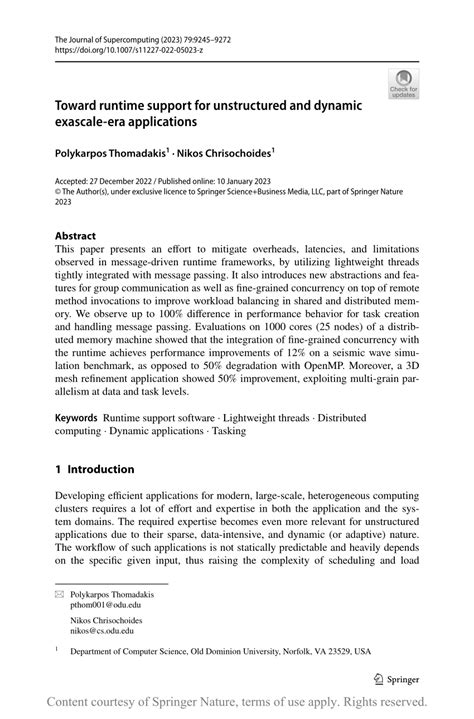Toward Runtime Support For Unstructured And Dynamic Exascale Era