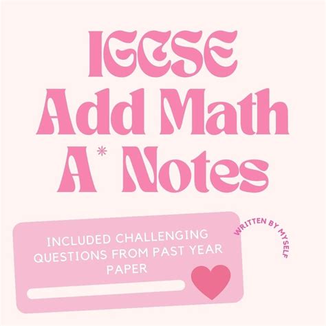 Igcse Add Math 0606 Notes Hobbies And Toys Books And Magazines Textbooks