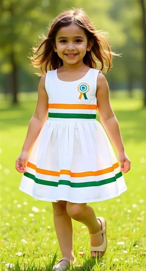 Cotton Blend Independence Day And Republic Day Frock 2 4 Years At