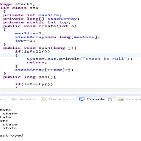 Program Implementation For Stack Operation Download Scientific Diagram