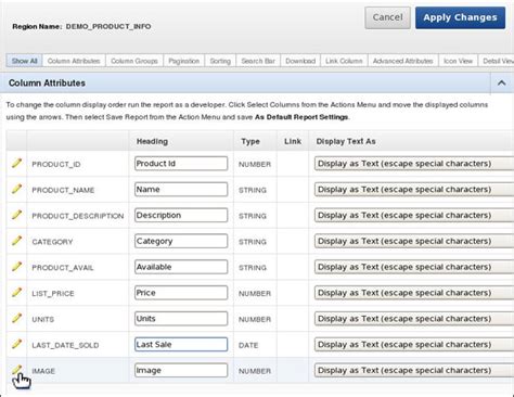 Building And Customizing An Interactive Report In Oracle Application Express