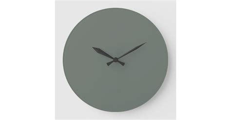 Solid Color Wall Clock Sage Green Zazzle