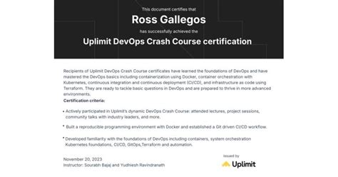 ross gallegos on linkedin devops crash course ross gallegos uplimit live group courses