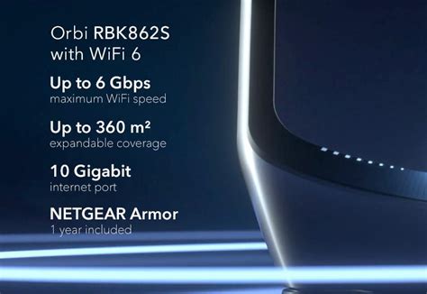 RBK862S Orbi Tri Band Mesh WiFi 6 System NETGEAR