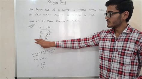 square root by prime factorization method youtube