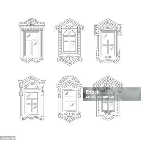 레트로 창 아이콘 창 빈티지 프레임입니다 흰색 배경에 고립 된 기호입니다 라인 아트 디자인 벡터 일러스트 레이 션 0명에 대한 스톡 벡터 아트 및 기타 이미지 Istock