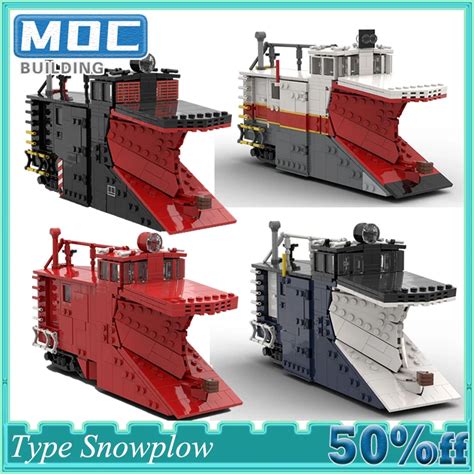 테크니컬 시리즈 트럭 모델 퍼시픽 레일 제설기 자동차 Moc 빌딩 블록 Diy 벽돌 장난감 조립 창의적인 선물 신제품 Aliexpress