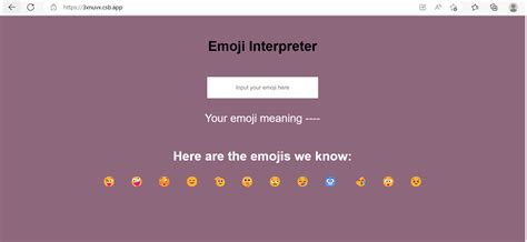 Github Shalinigupta6129emoji Interpreter App An Emoji Interpreter