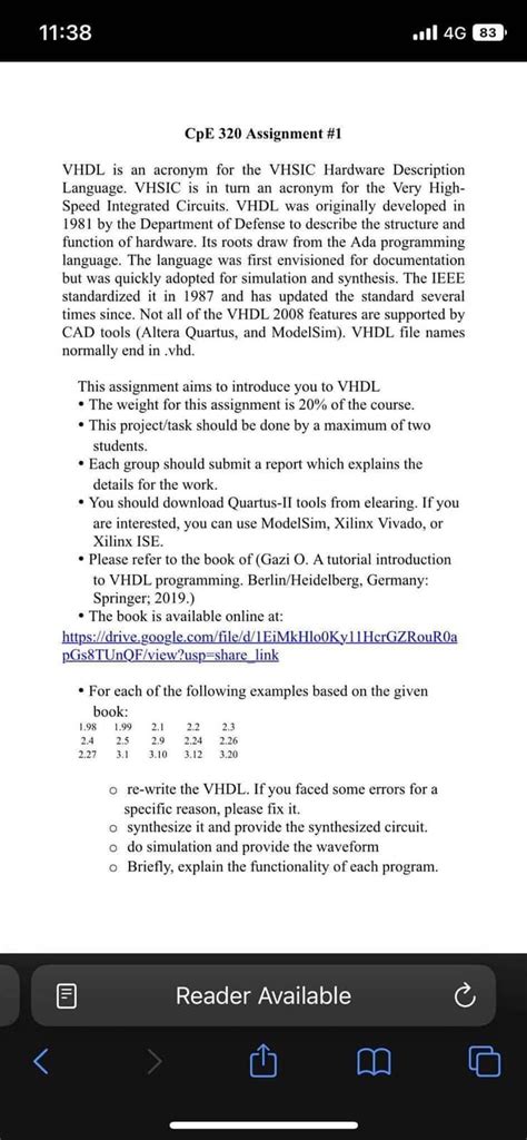 Solved Vhdl Is An Acronym For The Vhsic Hardware Description