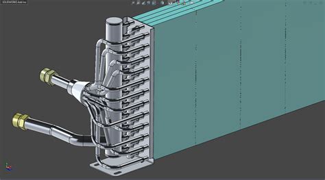 弯曲翅片管换热器 Step 模型图纸下载 懒石网