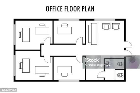 가구와 건축 계획입니다 사무실 평면도 흰색 배경에 고립 가구에 대한 스톡 벡터 아트 및 기타 이미지 가구 개선 건축 Istock