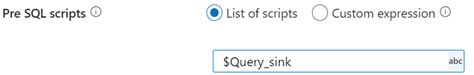 Using Parameters And Dynamic Content In Pre Sql Script For Azure Data