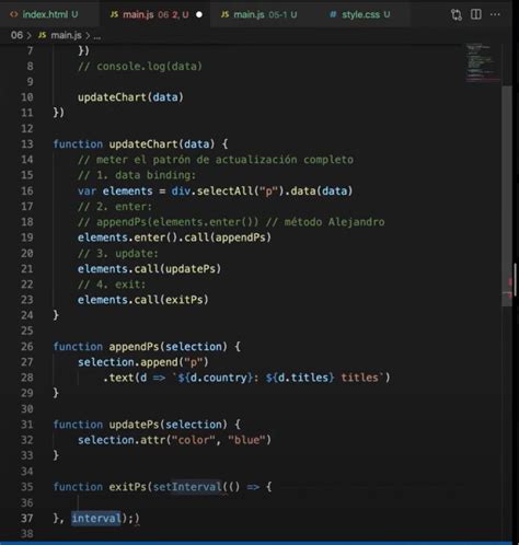 Ejemplo Práctico Update Y Exit En D3 2025 Keepcoding
