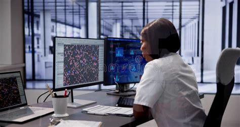 Girl Using Artificial Intelligence Data Security Stock Image Image Of