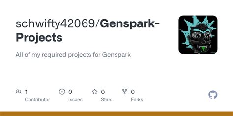 Github Schwifty42069genspark Projects All Of My Required Projects For Genspark
