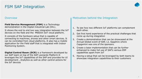 FSM Integration With SAP PDF Cloud Computing Internet