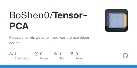 Github Boshen0tensor Pca Please Cite This Website If You Want To Use These Codes