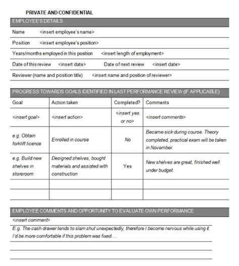 5 Performance Review Template Template Business PSD Excel Word PDF