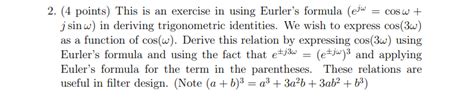 solved 2 4 points this is an exercise in using eurler s
