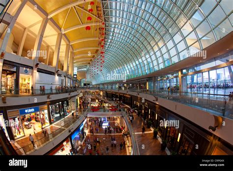 Marina Bay Sands Shopping Mall In The Marina Bay Sands Hotel Stock