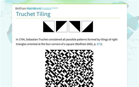 Truchet Tiling From Wolfram Mathworld
