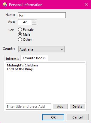 Script Dialog Example