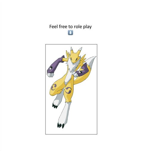Feel Free To Role Play With Renamon Read Desc By Wyattosuba3117 On