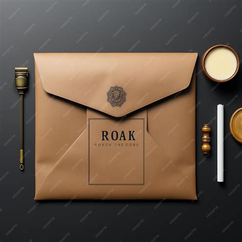 Premium Photo Scene Of Envelope Packaging Kraft Envelope Wax Seal