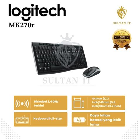 Jual Logitech Mk270r Wireless Combo Mouse And Keyboard Original Shopee Indonesia