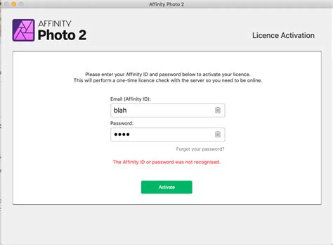 Affinity Photo2 Cant Verify Licence Or Connect To Server Customer Service Accounts And