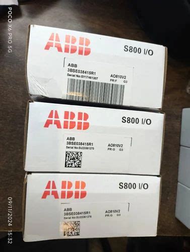 ABB DCS SYSTEM 800XA S800 I O ANALOG OUTPUT MODULE AO810V2 3BSE038415R1 At 56187 Piece