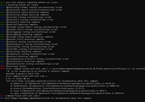 Getting Error While Bootstrapping Opensearch Dashboard In Windows Issue Opensearch