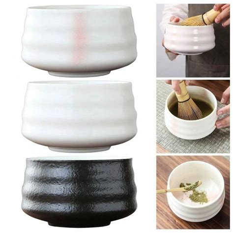 קערת מאצה תה קרמיקה מסורתית עמידה בעבודת יד כוס להכנת תה ירוק עבור