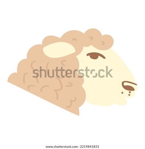 Sheep Head Vector Flat Illustration Stock Vector Royalty Free 2219841831 Shutterstock