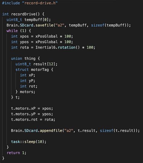 Vex SDCard APIs Appending Incorrect Junk Values To File VEXcode Pro