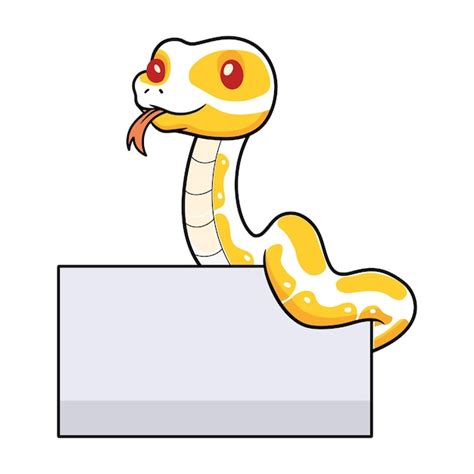Caricature De Serpent Python Boule Albinos Mignon Avec Signe Vierge