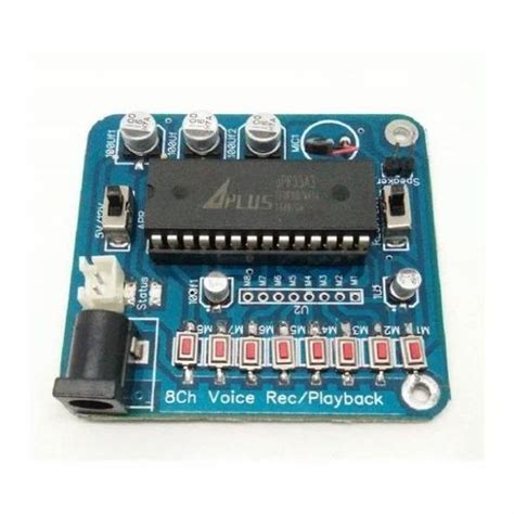 Green 8 CHANNEL VOICE RECORDING PLAYBACK MODULE APR33A3 For Electronics At 850 In Coimbatore