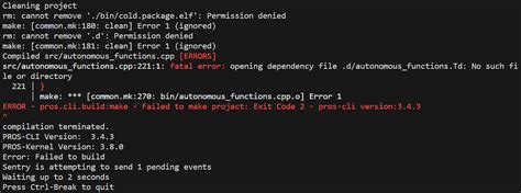 PROS Project Not Building On Vscode Windows 11 Work Or School Account
