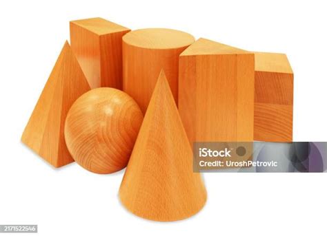 Wooden School Geometric Solids Triangular Prism Square Pyramid Cube