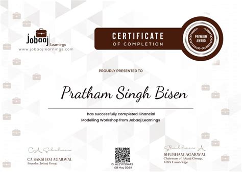 Financemodeling Continuouslearning Jobaaj Pratham Singh Bisen