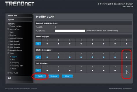 Trendnet EdgeSmart Switch VLAN Configuration Set One Port On A Different VLAN David S Blog