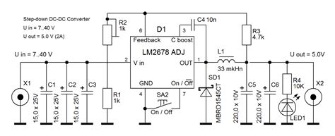 Понижающий импульсный преобразователь на LM2678.