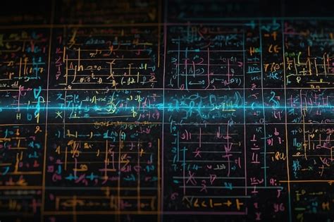 Quantum Physics Equations On A Blackboar Premium Ai Generated Image