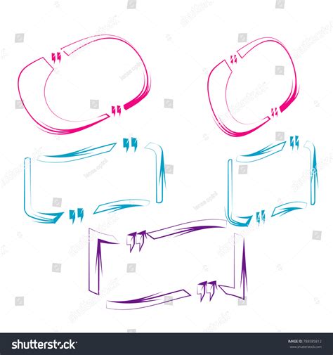 Blank Outline Bubble Speech Quote Box Stock Vector Royalty Free Shutterstock