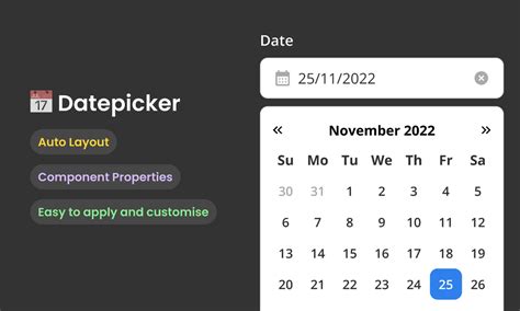 📅 Datepicker Figma